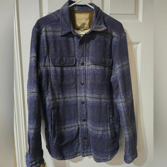 Jachs | Jackets & Coats | Jachs New York Sherpa Lined Navy Blue Plaid ...